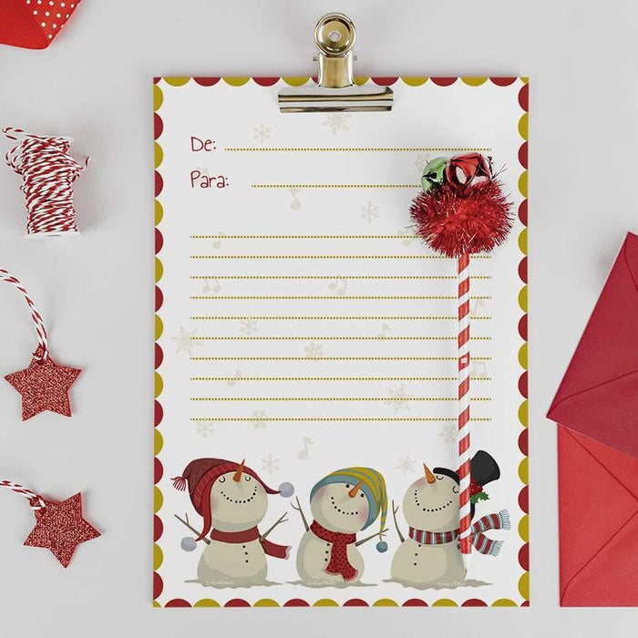 Carta de Navidad Muñecos de nieve GRATIS | Nicolasito.es