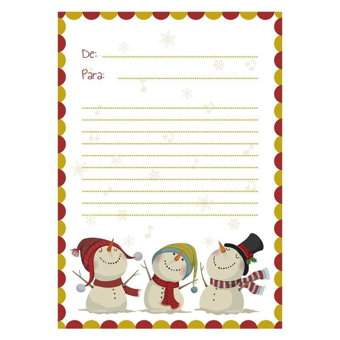Carta de Navidad Muñecos de nieve GRATIS | Nicolasito.es